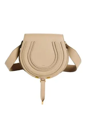 Chloé Chloé Large Marcie Leather Crossbody Bag Boyish Brown