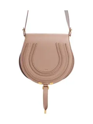 Chloé Chloé Large Marcie Leather Crossbody Bag Woodrose