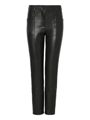 MILLY Rue Vegan Leather Pants - Black