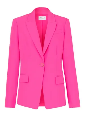 MILLY Avery Cady Blazer Barbie Pink