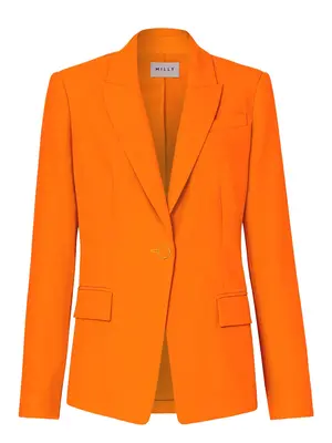 MILLY Avery Cady Blazer Neon Orange