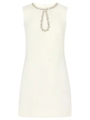 MILLY Eden Boucle Mini Dress - White