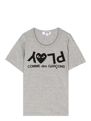 Play Comme Des Garcon Reverse Logo Print T-shirt - Grey