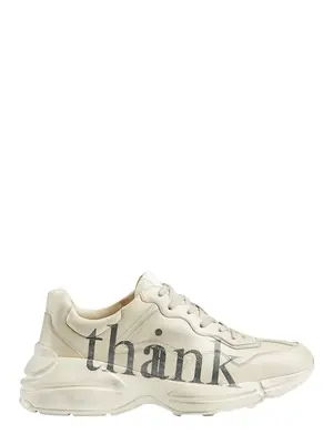 Gucci Rhyton 'think/thank' Sneakers - Cream
