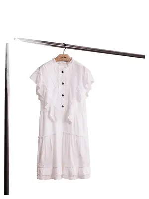 COACH Restored Broderie Anglaise Dress - Off White