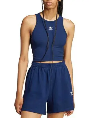 ADIDAS ORIGINALS Adidas Essentials Lifestyle Rib Crop Tank Top Night Indigo