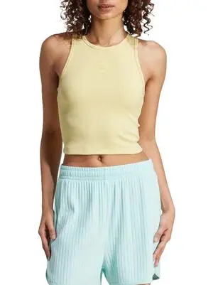 ADIDAS ORIGINALS Adidas Essentials Lifestyle Rib Crop Tank Top Powder Yellow