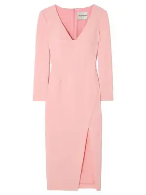 Roland Mouret Stretch-crepe Midi Dress - Pink