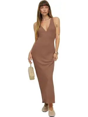 REFORMATION Siana Sleeveless Maxi Dress Mink