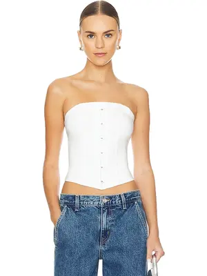 Superdown Jordyn Corset Top - White