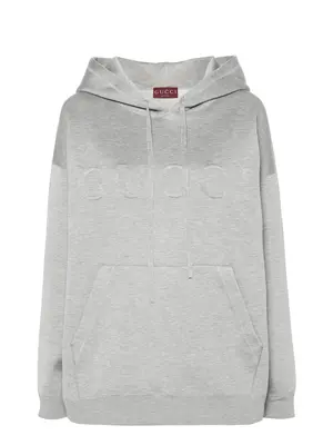GUCCI Embossed Logo Mélange Hoodie