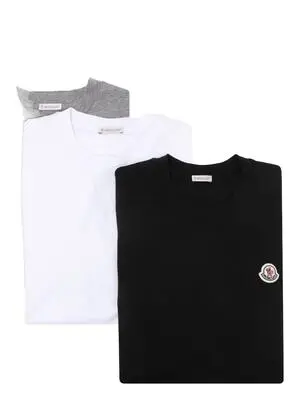 Moncler Logo-patch Cotton T-shirts - White