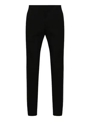Calvin Klein Tapered Wool-blend Tailored Trousers - Black