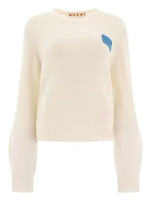 MARNI Marni Logo-Appliqué Cashmere Jumper