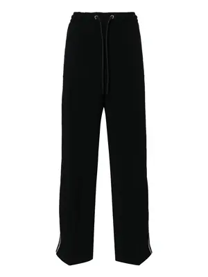 Moncler Pressed-crease Straight-leg Trousers - Black