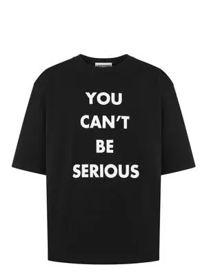 Moschino Graphic-print Cotton T-shirt - Black