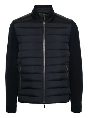 MOORER Panelled Down Jacket - Blue