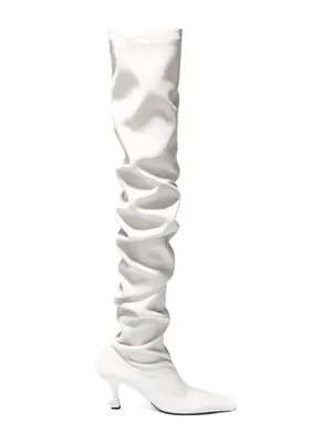 Proenza Schouler Trap Leather Over-the-knee Boots - White