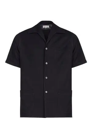 MAISON MARGIELA Short-sleeve Wool Shirt - Black