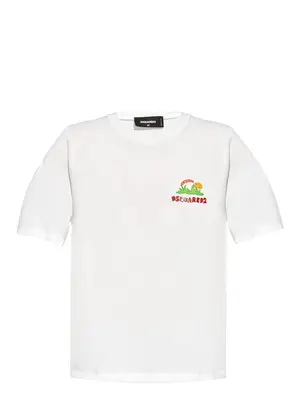 Dsquared2 Graphic-print Cotton T-shirt - White