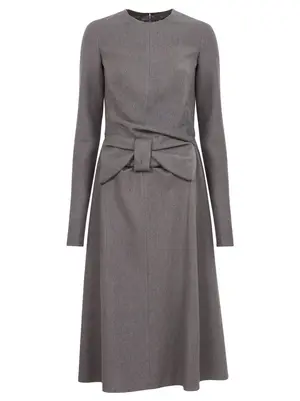 MAISON MARGIELA Bow-detailing Midi Dress - Grey