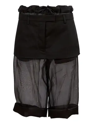 MAISON MARGIELA Deconstructed Layered Midi Skirt - Black