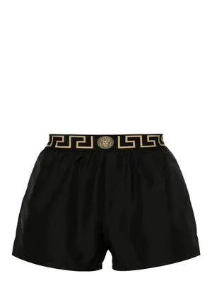 Versace Greca Border Swim Shorts - Black