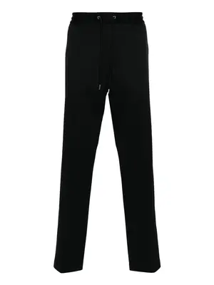 Moncler Logo-patch Drawstring Tapered Trousers - Black