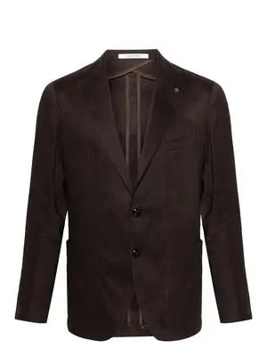 Tagliatore Notched-lapels Single-breasted Blazer - Brown