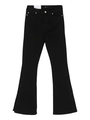7 For All Mankind Ali High-rise Flared Jeans - Black