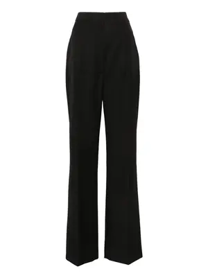 Alexander McQueen Alexander McQueen Wool Wide-Leg Trousers Black