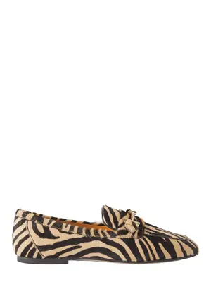 TOD'S Zebra-print Pony Hair Loafers - Animal Print