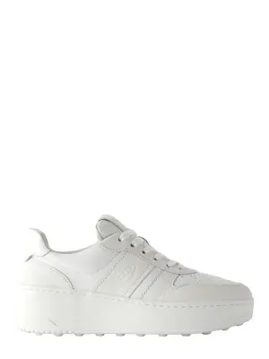 TOD'S Leather Platform Sneakers - White