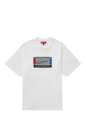 Supreme Intarsia Label Short Sleeve Top - White
