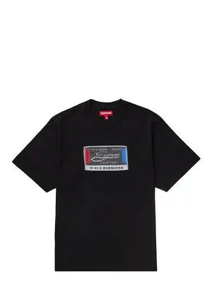 Supreme Intarsia Label Short Sleeve Top Black