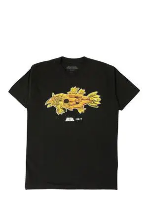 BAIT X Saint Seiya Pisces Gold Tee Shirt - Black