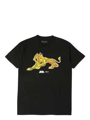 BAIT X Saint Seiya Leo Gold Tee Shirt - Black