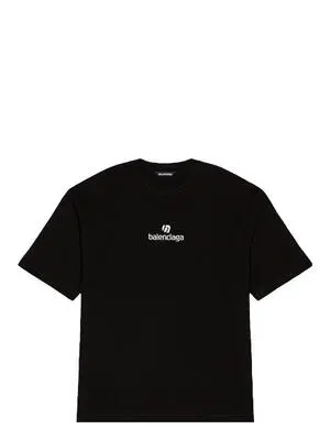 Balenciaga Sponsor Logo Small Fit T-shirt - Black