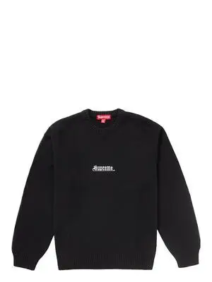 Supreme Old English Crewneck Sweater - Black