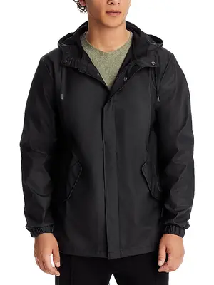 Rains Fishtail Hooded Rain Jacket Black