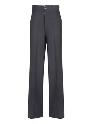 MAISON MARGIELA Barathea Wool Trousers - Black