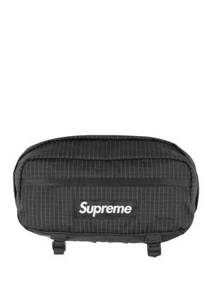 Supreme Logo Appliqué Belt Bag - Black