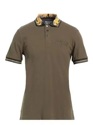 Versace Polo Shirt Military Size Cotton - Green