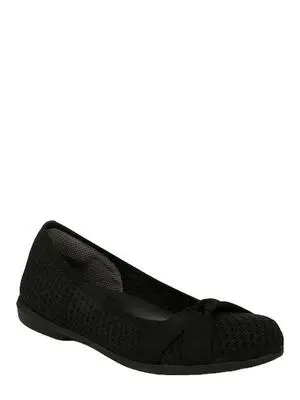 LIFESTRIDE BZees Kissed Knit Ballerina Flat Black