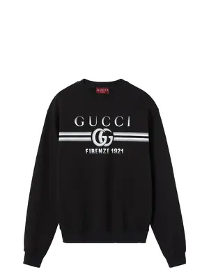 Gucci Cotton Jersey Printed Sweatshirt - Black