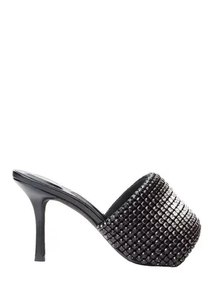 Alexander Wang Heiress 85mm Crystal Mules - Black