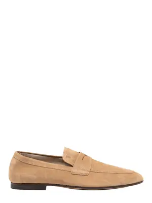 TOD'S Suede Penny Loafers - Brown