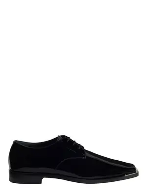 GIUSEPPE ZANOTTI Westport Patent-leather Lace-up Shoes - Black