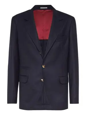 Brunello Cucinelli Single-breasted Cashmere Blazer - Blue