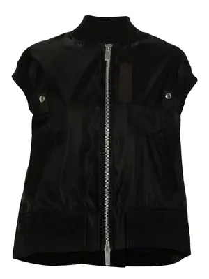 Sacai Textured Pleated Gilet - Black